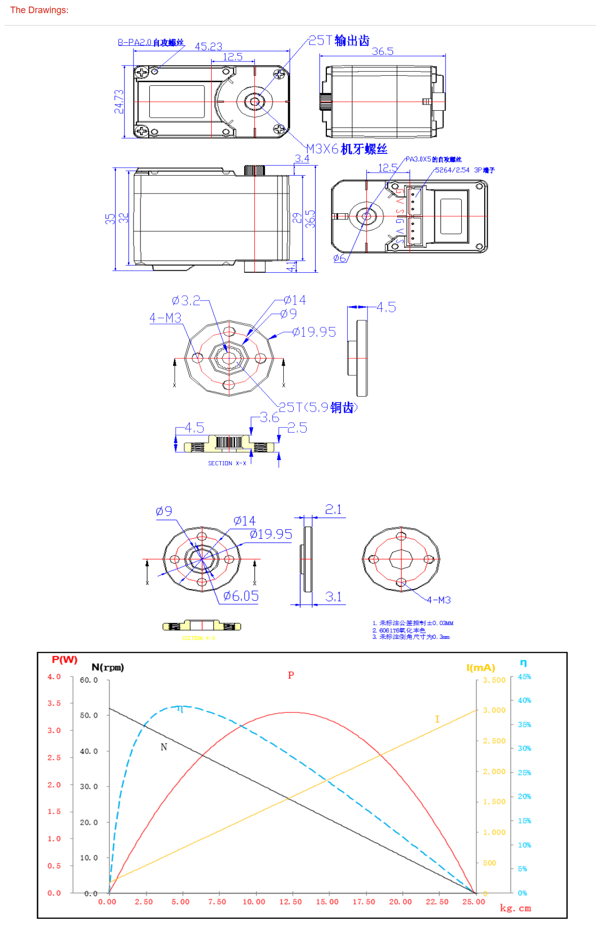 Feetech HLS3625M 7.4V 25kg Double Shaft Constant Force Serial Bus Servo ...