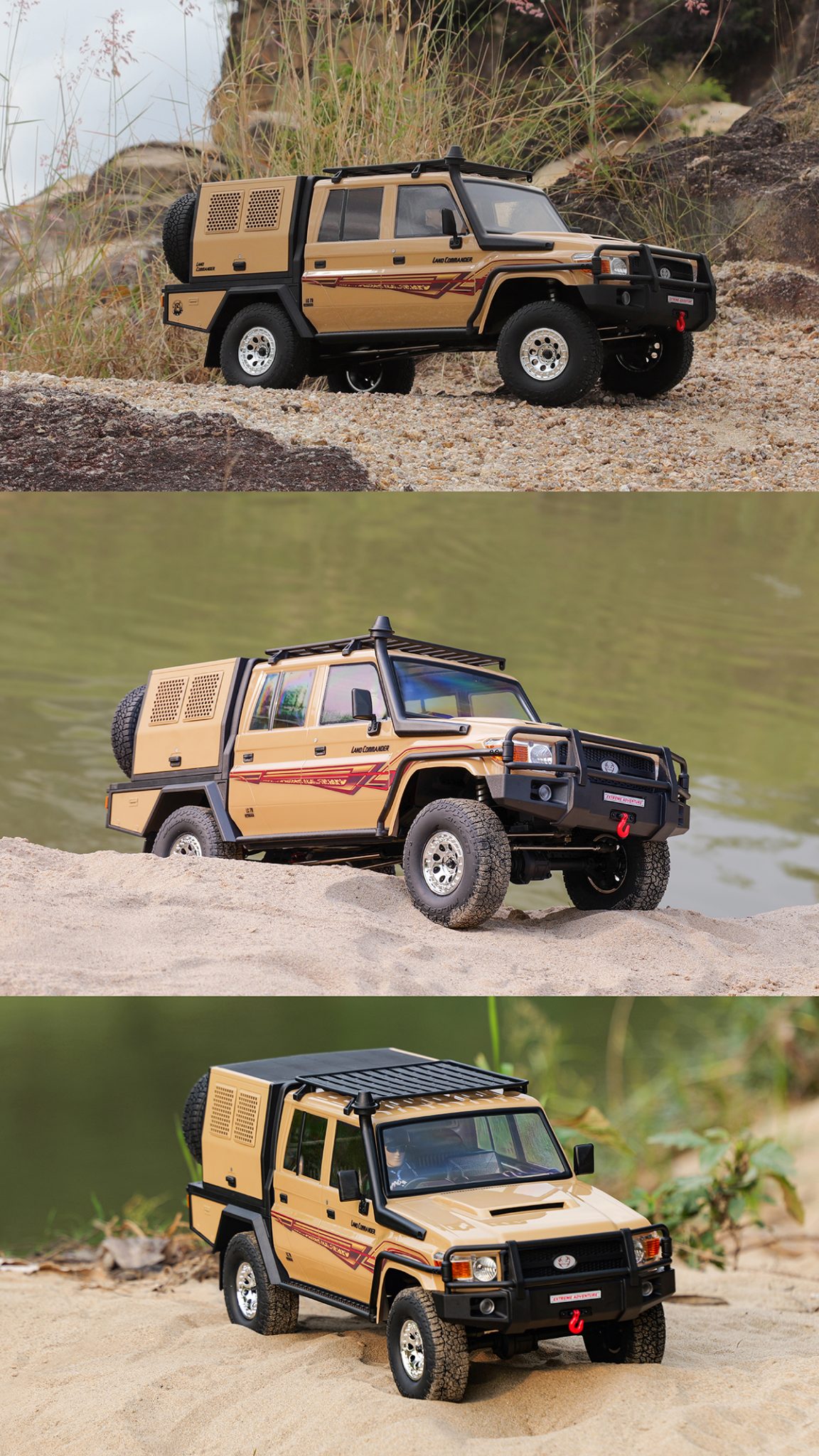 RGT EX86160 1/10 Scale LC79 Land Commander Electric Off-Road Simulation ...