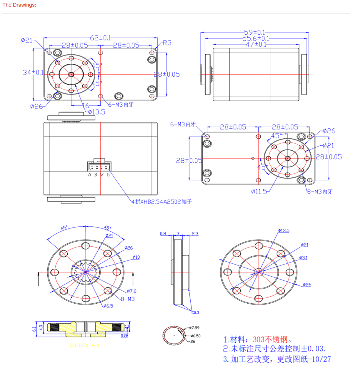 Feetech SM8524BL-MB 24V 85kg Steel Gear Brushless Motor Modbus-RTU Servo for RC Robot Industrial ...