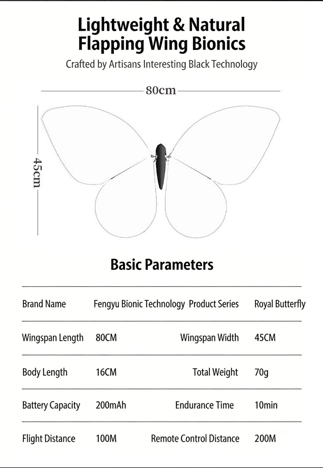 Bionic Butterfly Flapping Wing Drone Remote Control Wings for Wedding ...