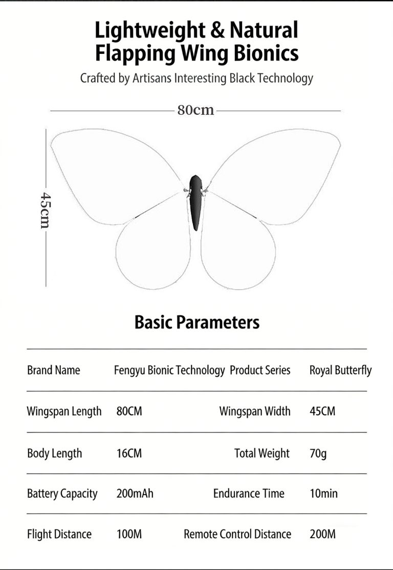 Bionic Butterfly Flapping Wing Drone Remote Control Wings for Wedding ...