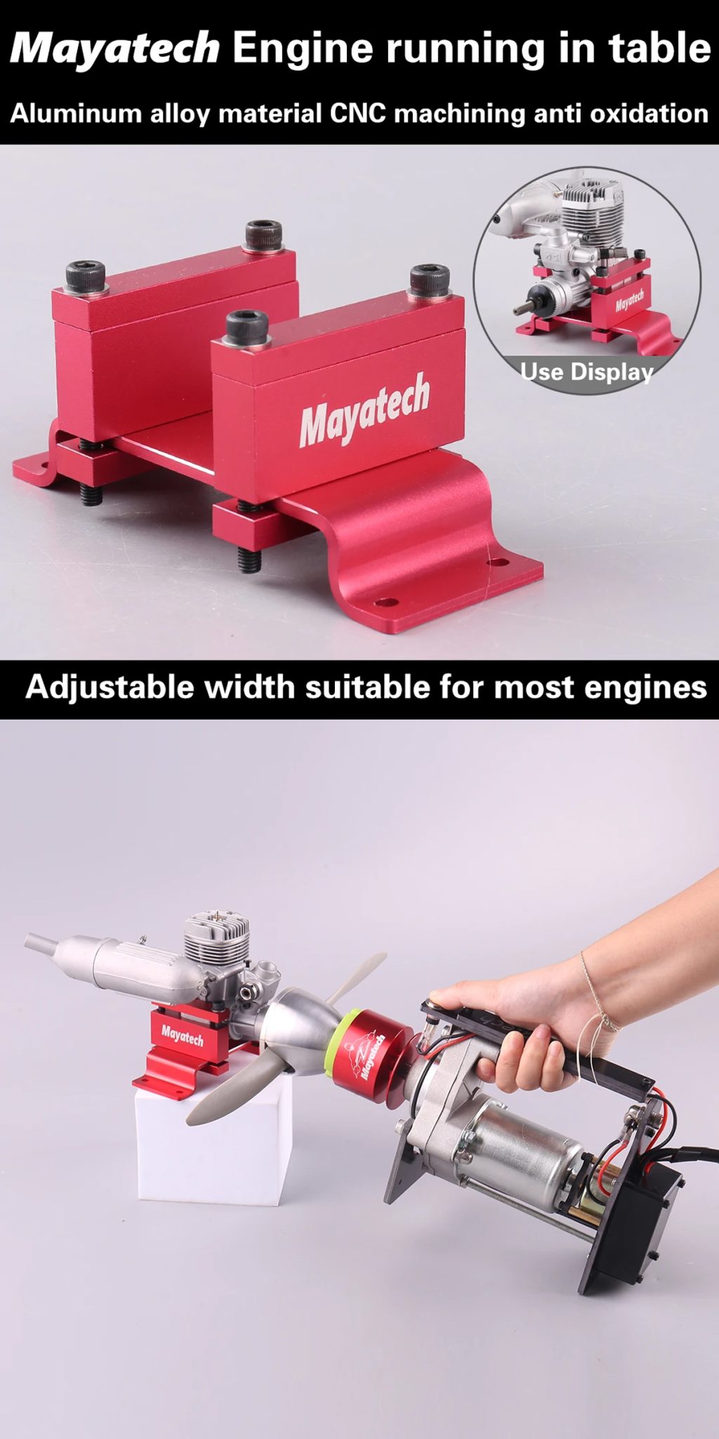 Mayatech CNC RC Model Engine Test Bench Running-in Stand Metal Mount ...