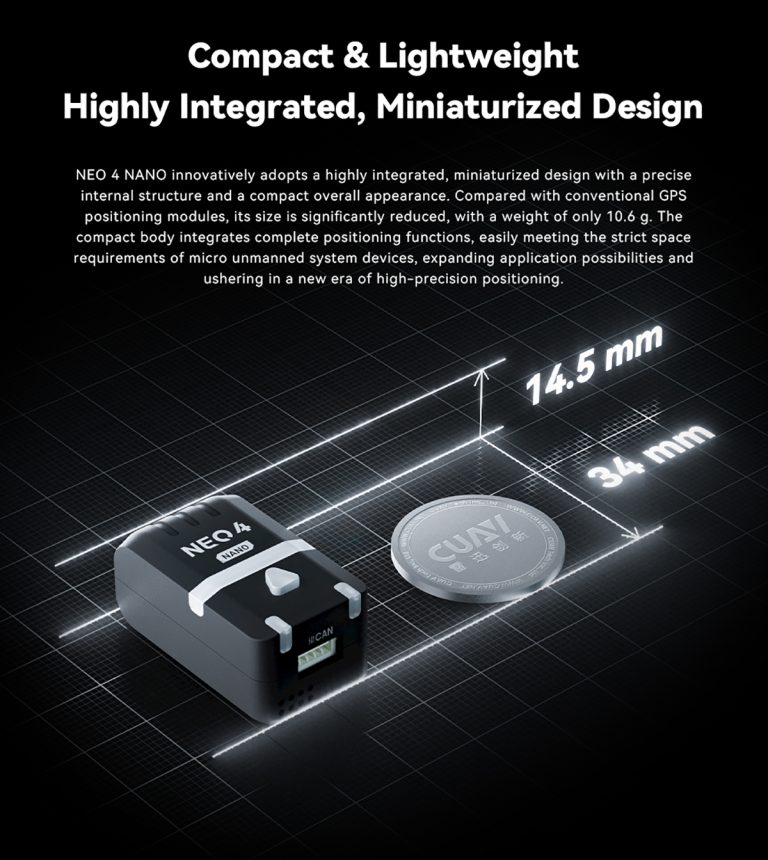 CUAV NEO4 NANO Mini High Precision GNSS Navigation Module U-blox M10 for RC Drone Micro UAV ...