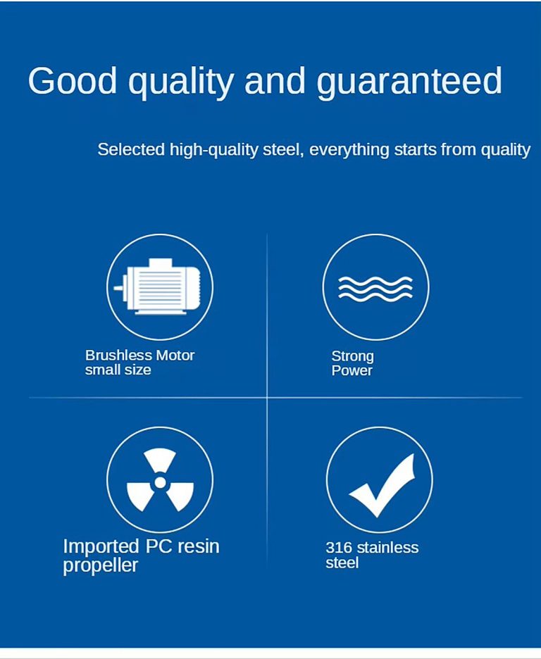 12V-24V Brushless Underwater Thruster High Thrust Submersible Motor for ...